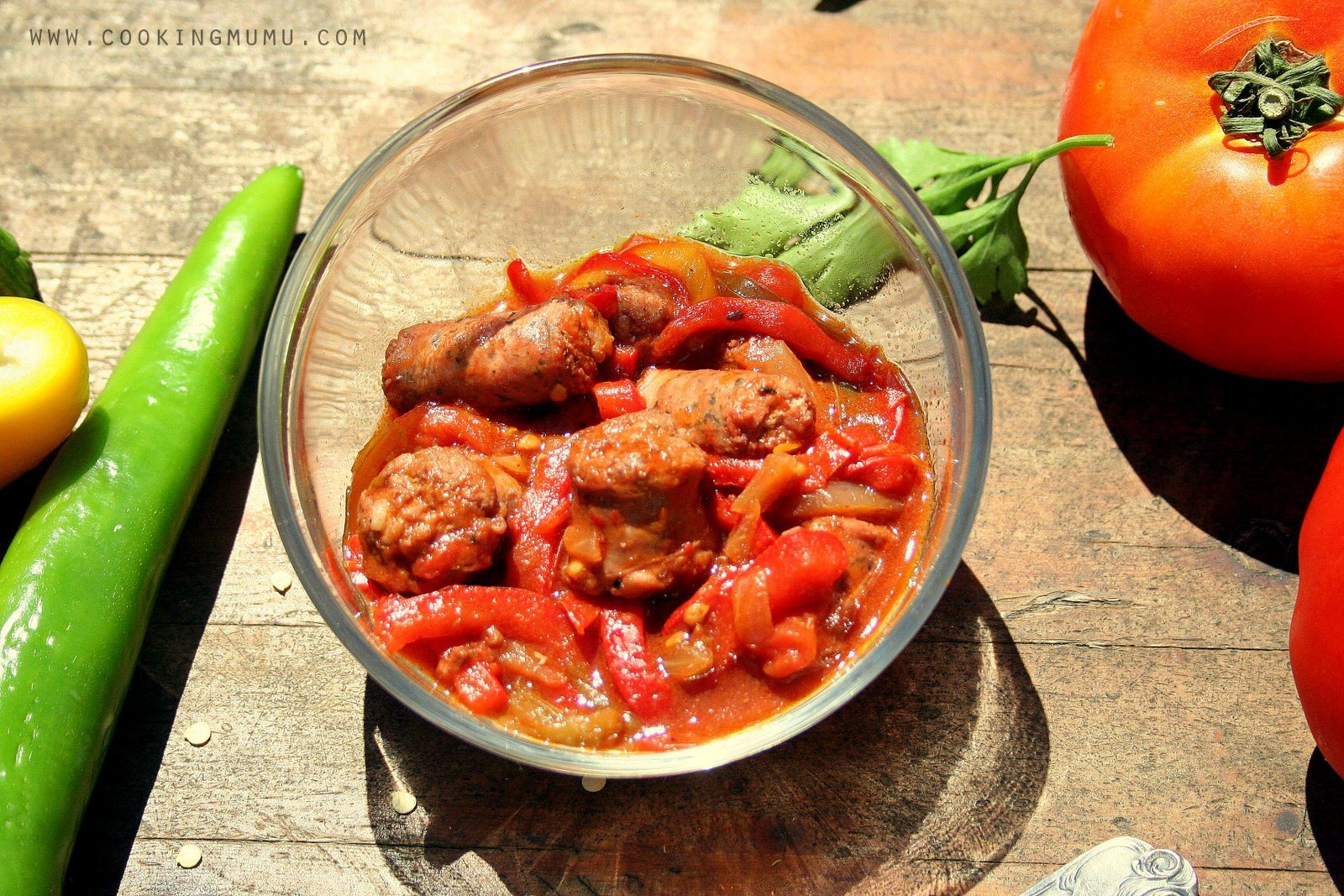 Cooking Mumu – Spetsofai aux 2 saucisses.